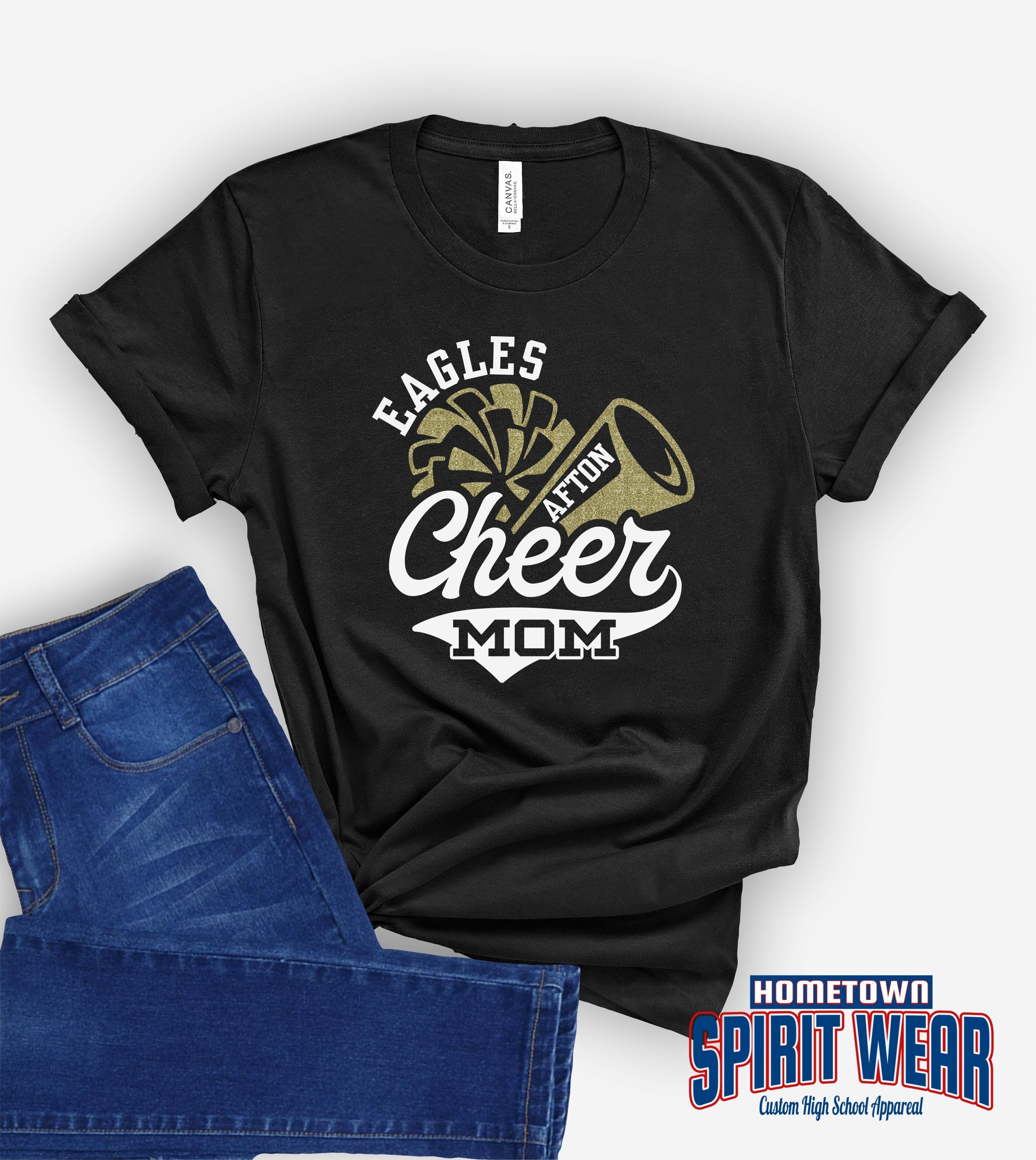 Cheer Mom Shirt Glitter Cheer Mom Shirt Custom Cheer Mom - Etsy