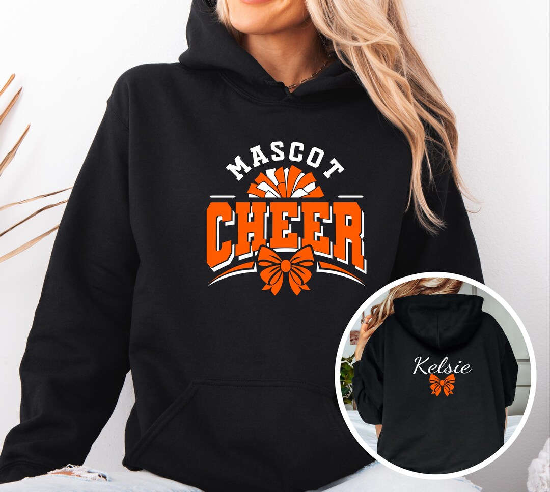 Custom Cheer Hoodie With Team Colors Mascot, Personalized Sweatshirt ...