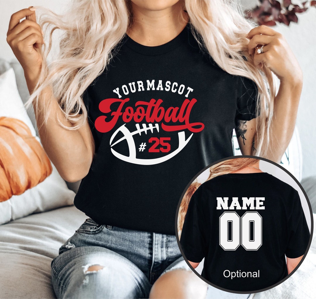 Custom Football Team Shirt, Personalized With the Team Mascot, Colors ...