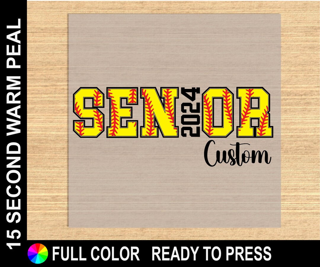 Senior Softball DTF Transfer, Softball Ready to Press Transfer Custom ...
