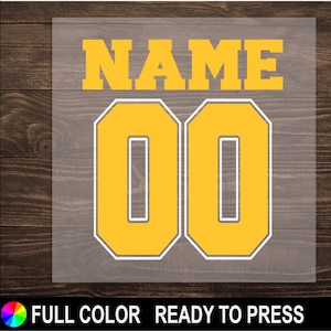 Custom Name Number DTF Transfer, Ready to Press Transfer DTF Transfer ...