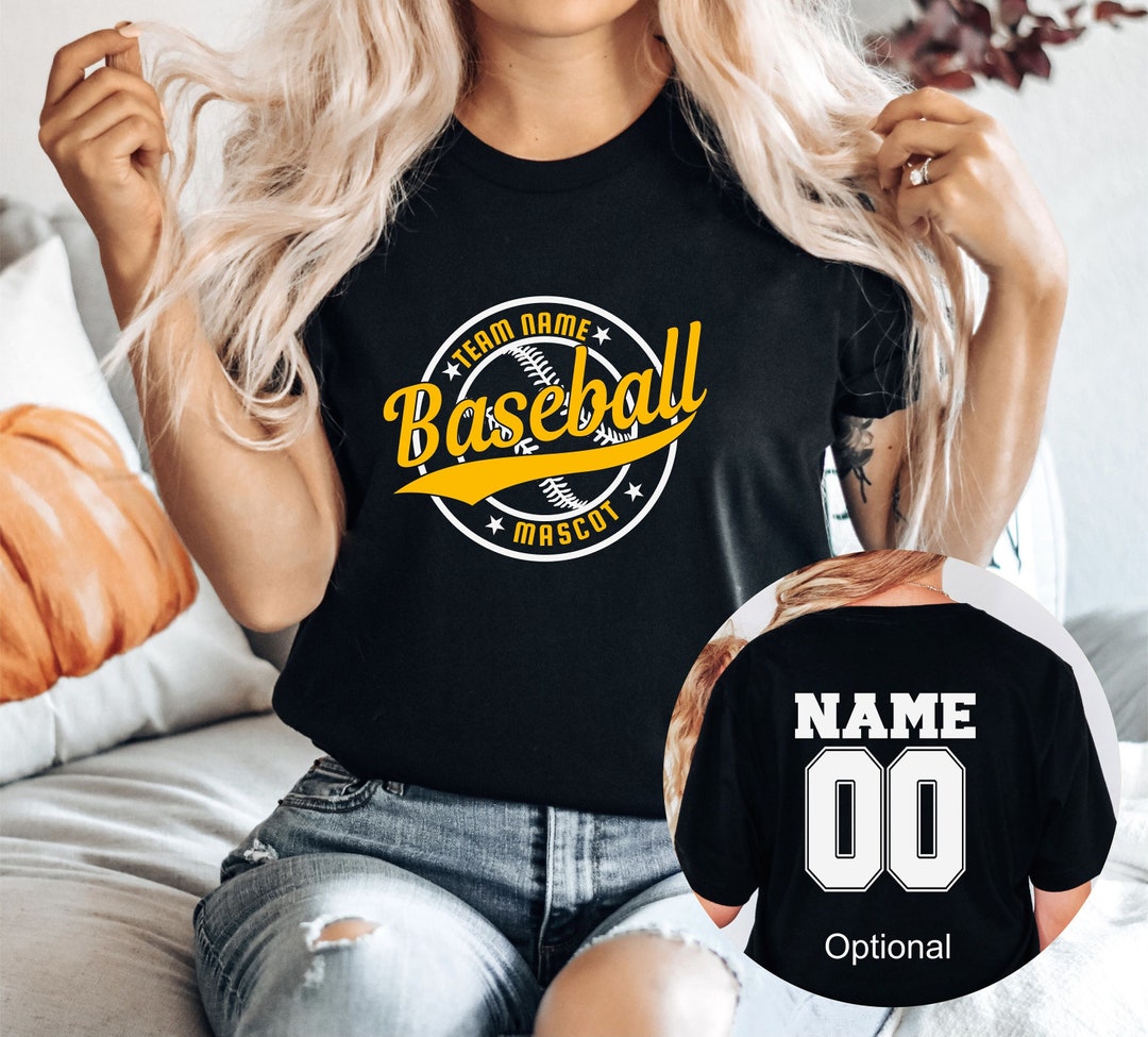 Custom Baseball Shirt, Baseball Team With Mascot Shirt Made With Your ...