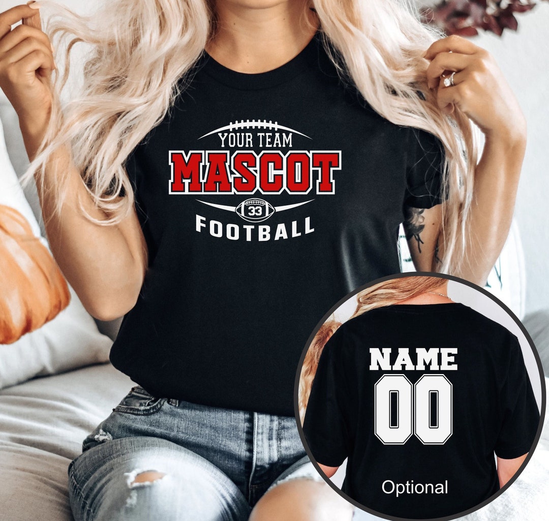 Custom Football Team Shirt, Personalized With the Team Mascot, Colors ...