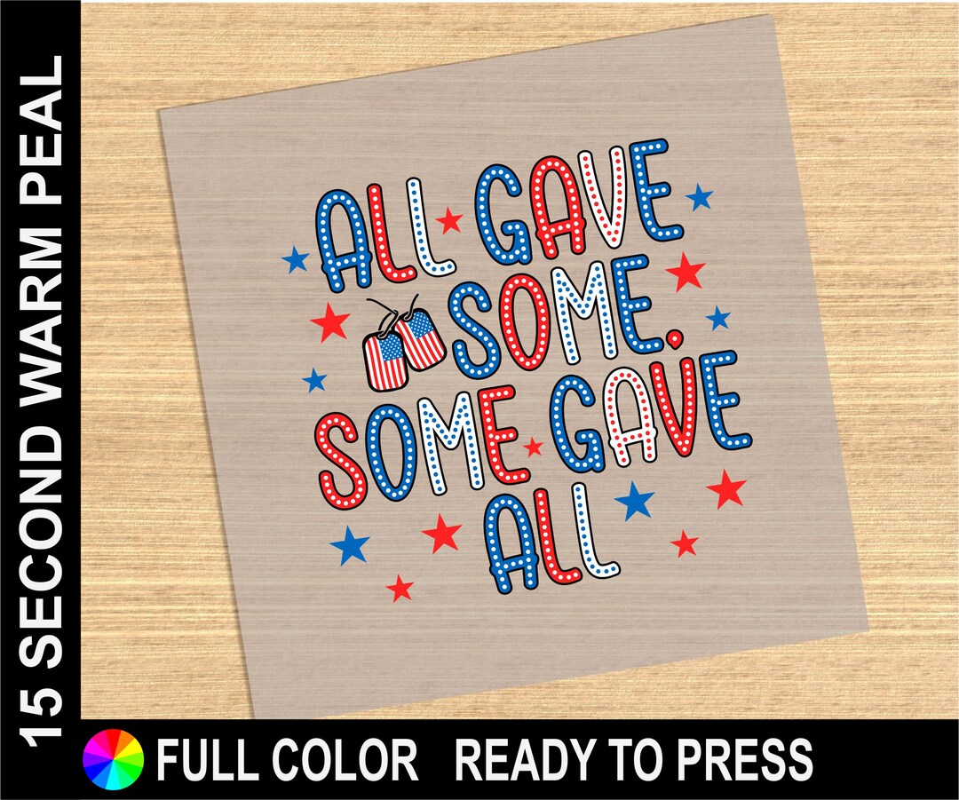 Memorial Day DTF Transfer Ready to Press, Direct to Film Heat Transfer ...