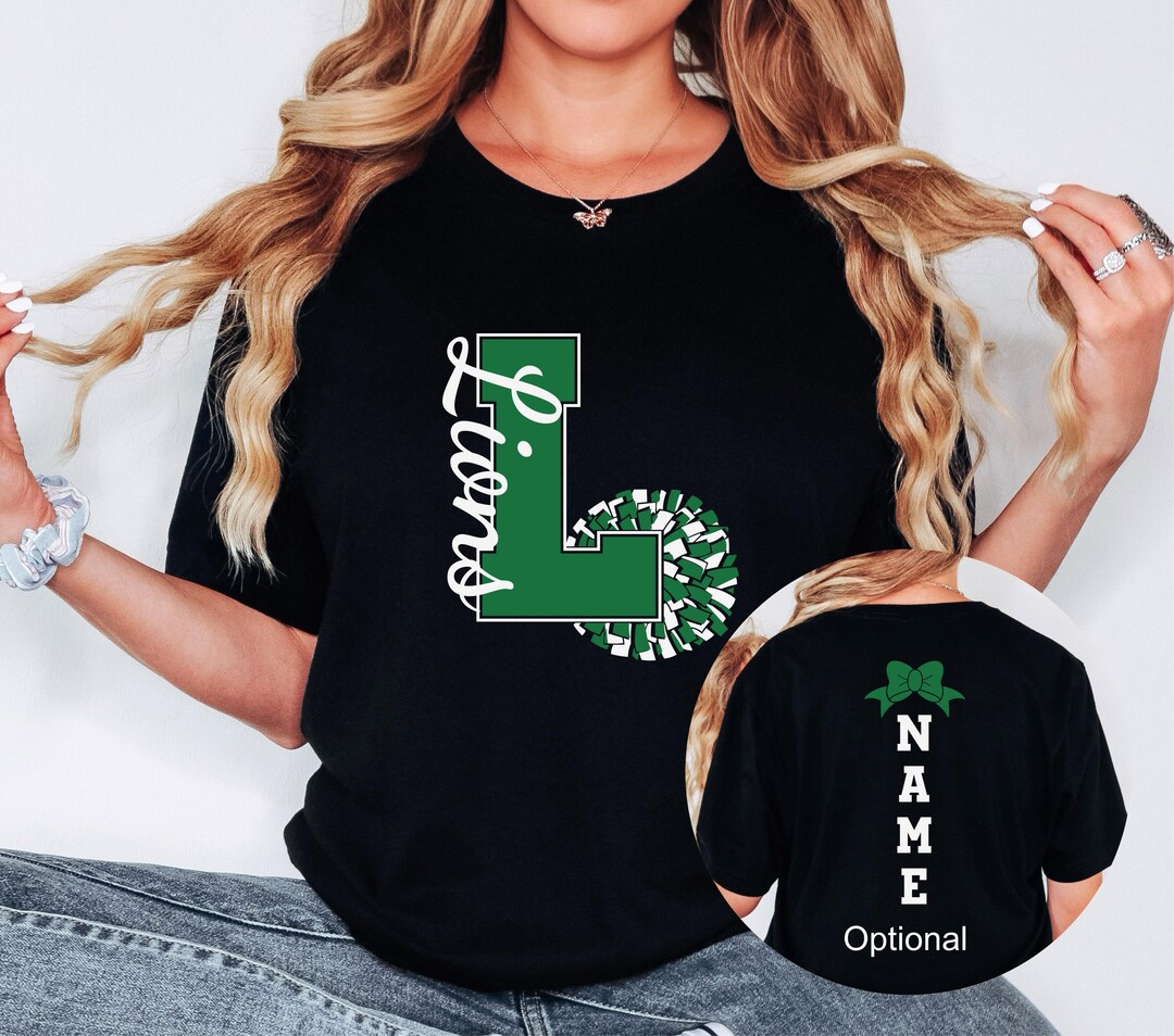 Custom Cheer Mom Shirt, Glitter Cheer Verisity Letter With Pom Poms ...