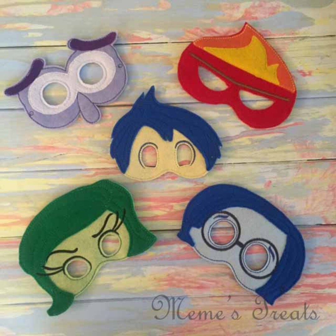 Deluxe Felt Mask -- Kids Mask – Inspired by Inside Out -- Costume ...