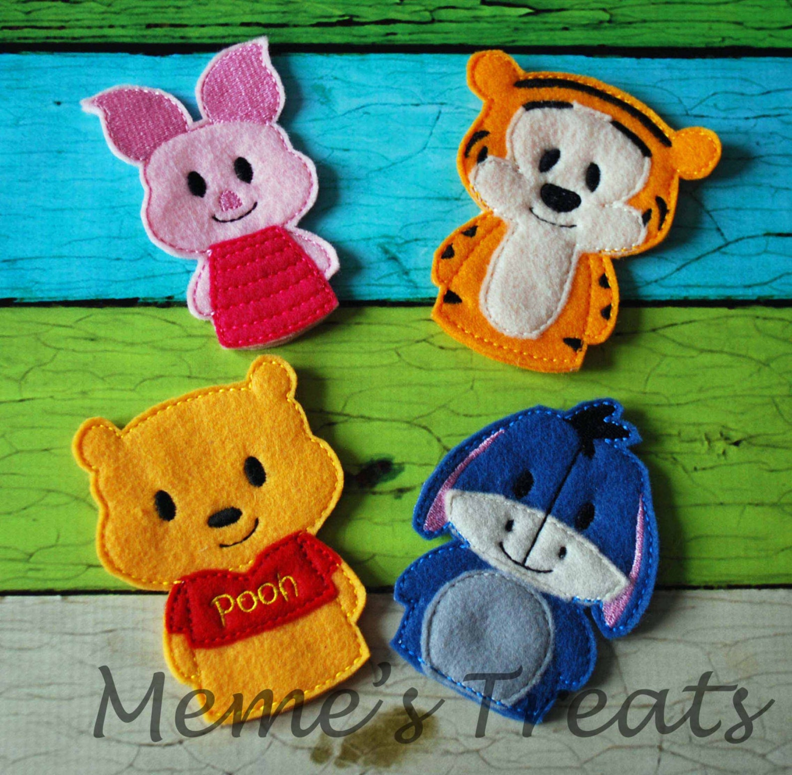 Set of 4 Storybook Finger Puppets - Inspired by Pooh and Friends - Etsy