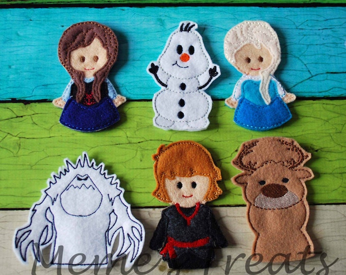Set of 6 Finger Puppets Inspired by Frozen Story - Etsy
