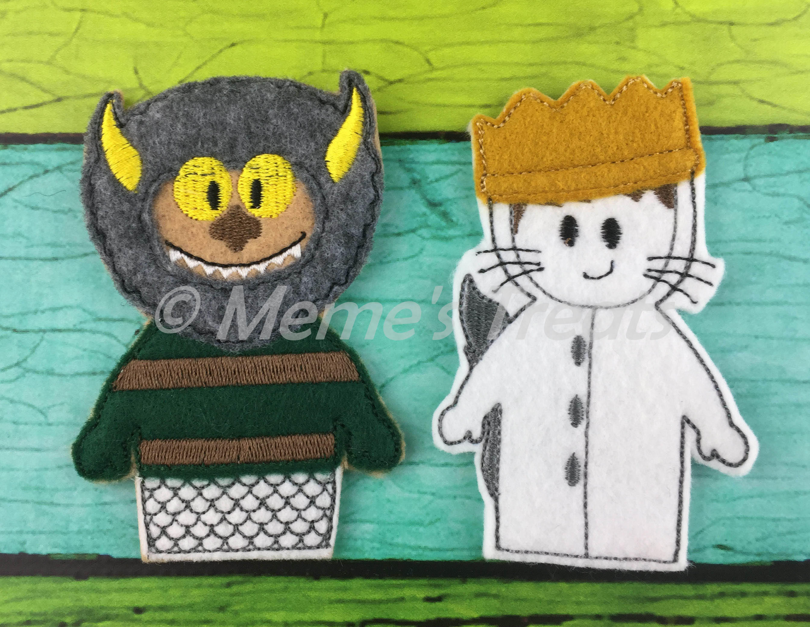 Set of 2 Storybook Finger Puppets Inspired by Where the Wild Things Are ...