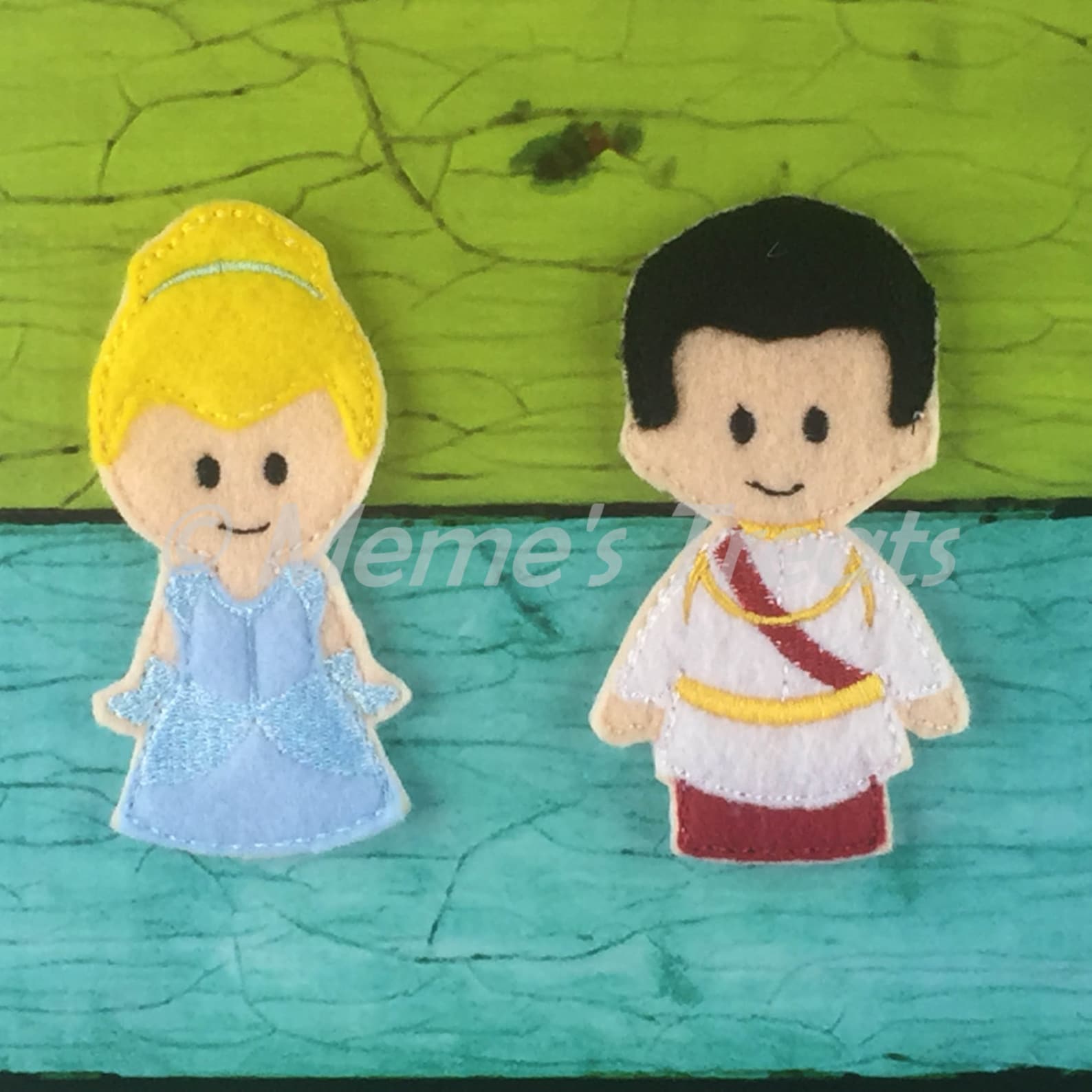 Cinderella & Prince Charming Set of 2 Finger Puppets | Etsy