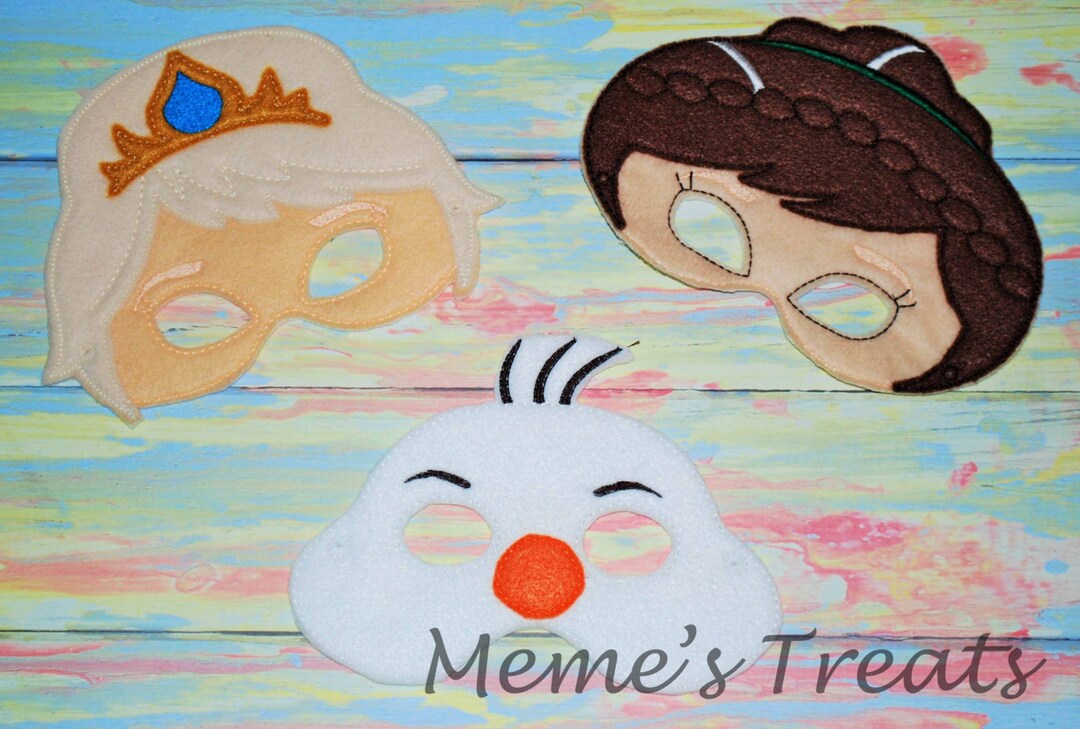 Deluxe Felt Mask -- Kids Mask – Inspired by Frozen -- Costume – Dress ...