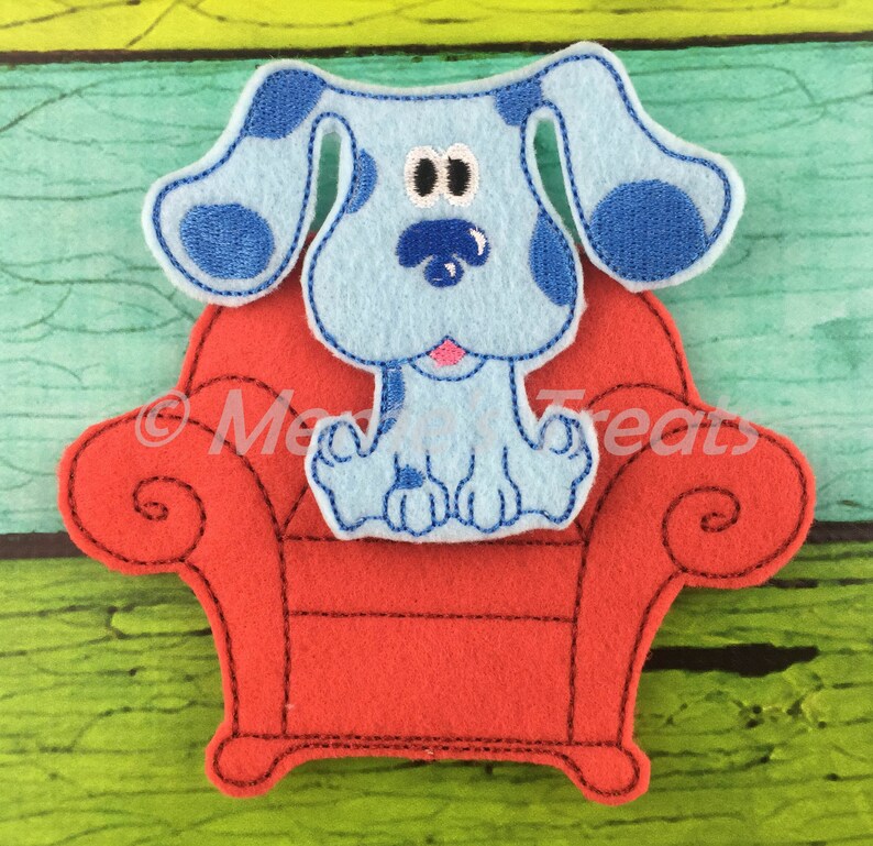Set of 2 Finger Puppets and Red Chair - Inspired by Blues Clues Show - Etsy