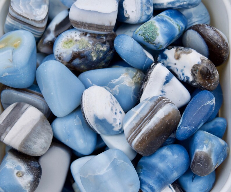 Blue Opal Tumbled Stones - Etsy
