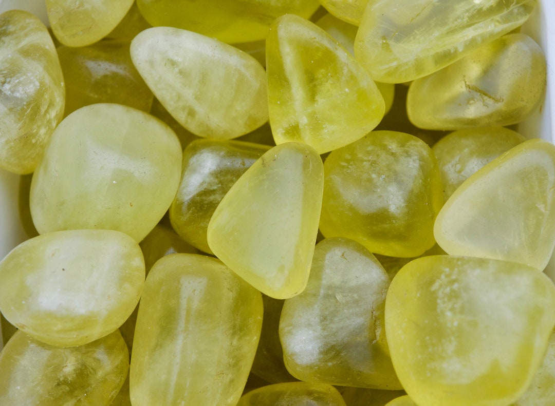 Lemon Quartz Tumbled Stones - Etsy