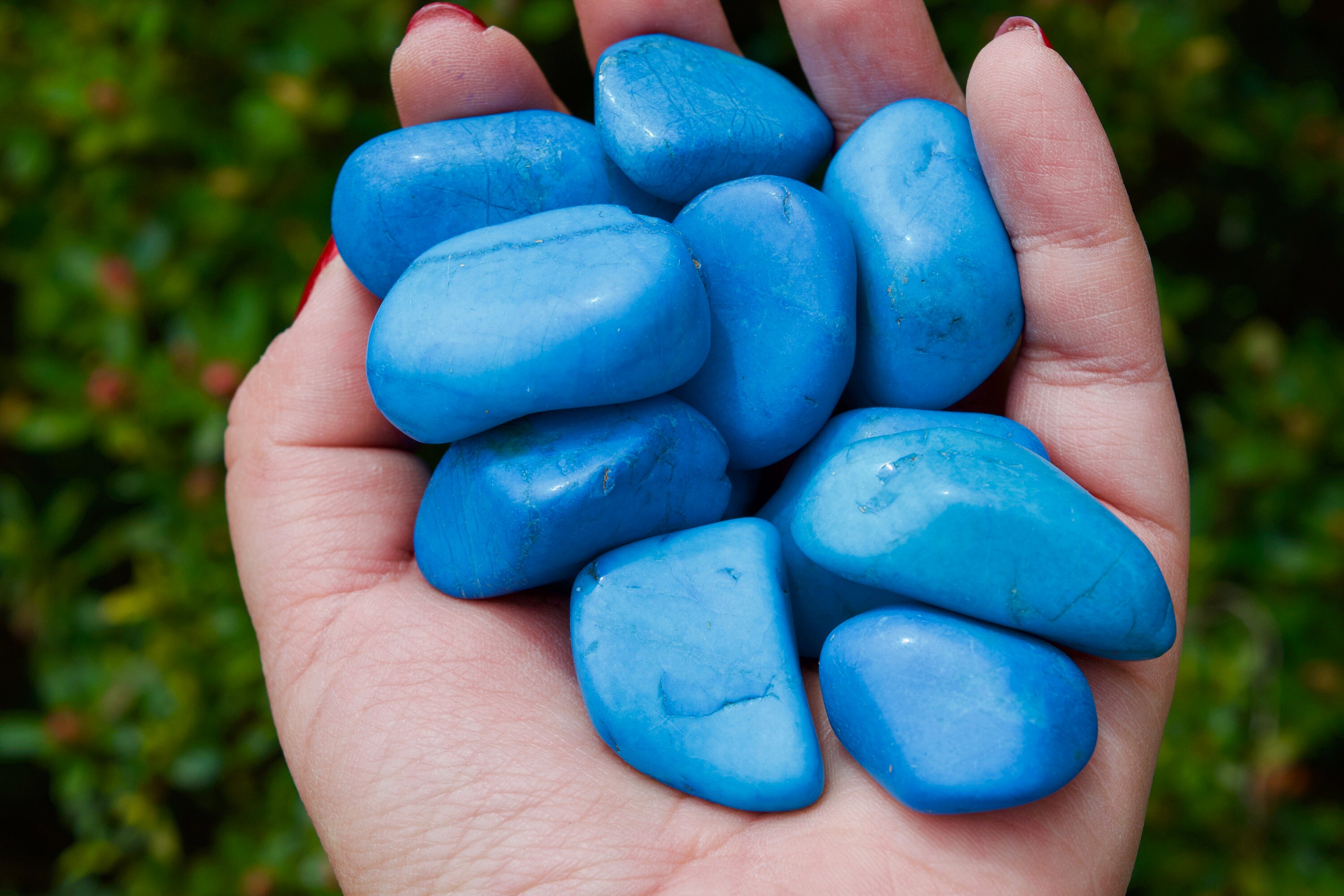 Blue Howlite Tumbled Stone From South Africa - Etsy