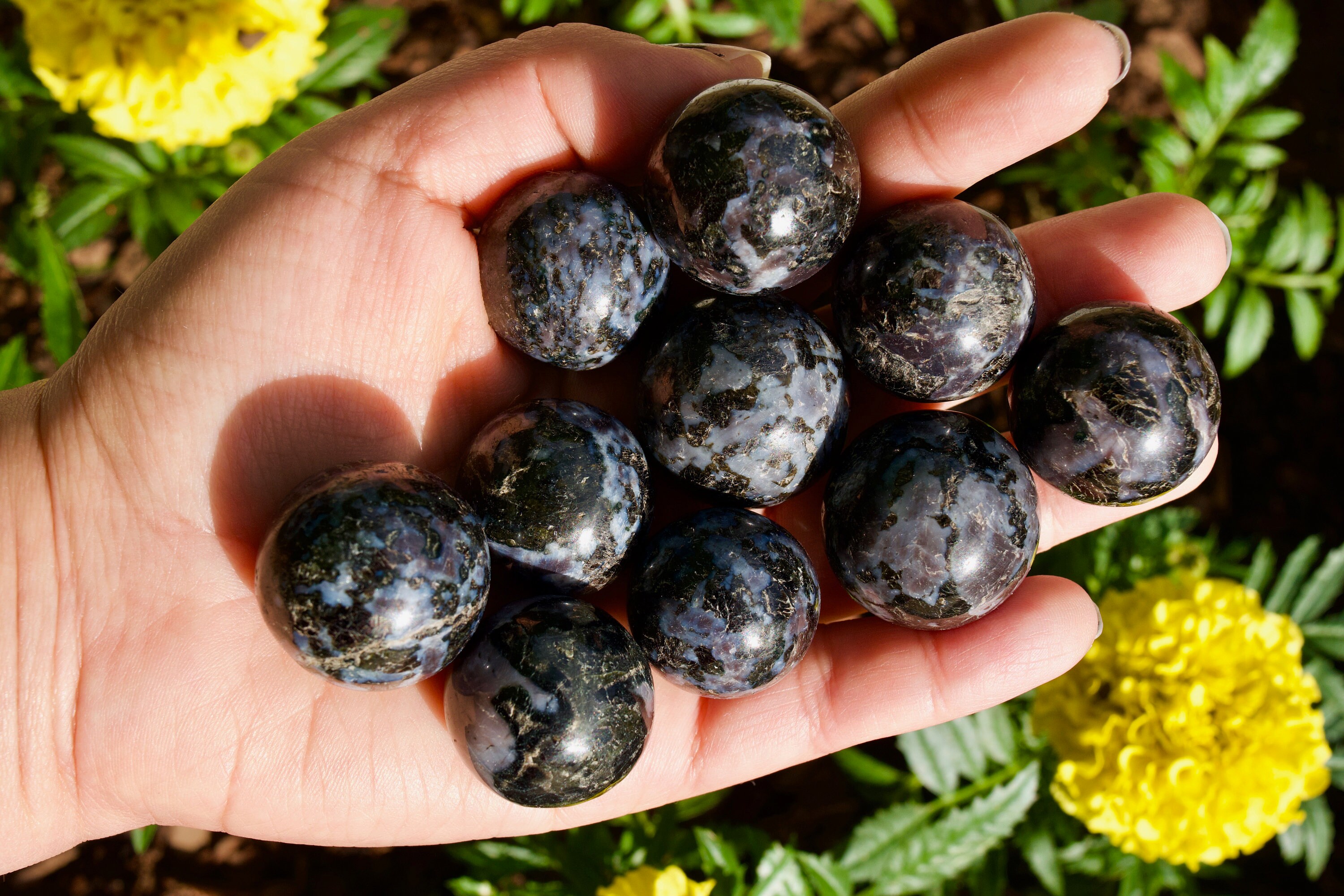Indigo Gabbro Sphere 26MM to 28MM | Affirmation" I Enter the World of ...