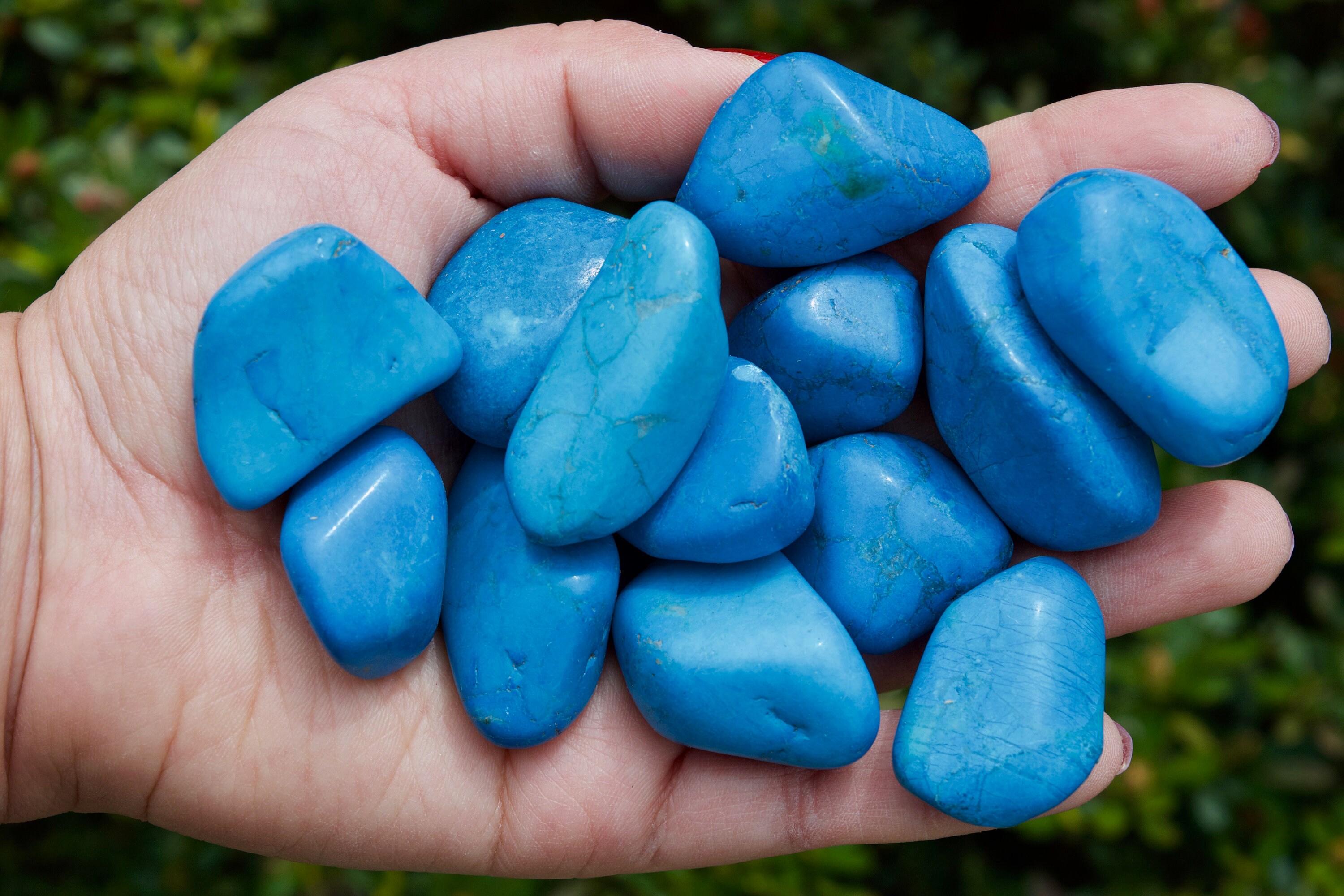 Blue Howlite Tumbled Stone From South Africa - Etsy
