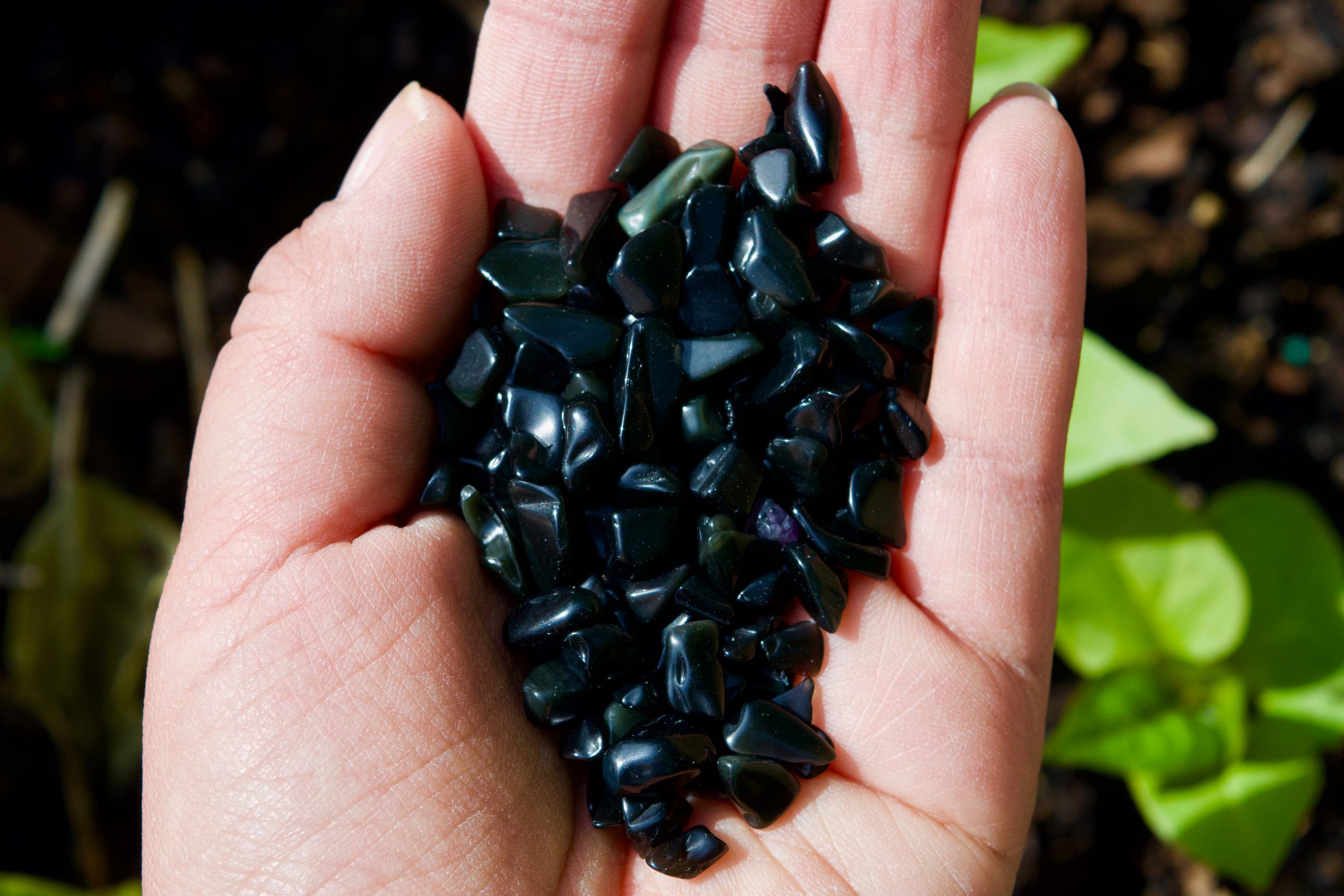 Obsidian Chips 2oz 56g Crystal Affirmationi Am - Etsy