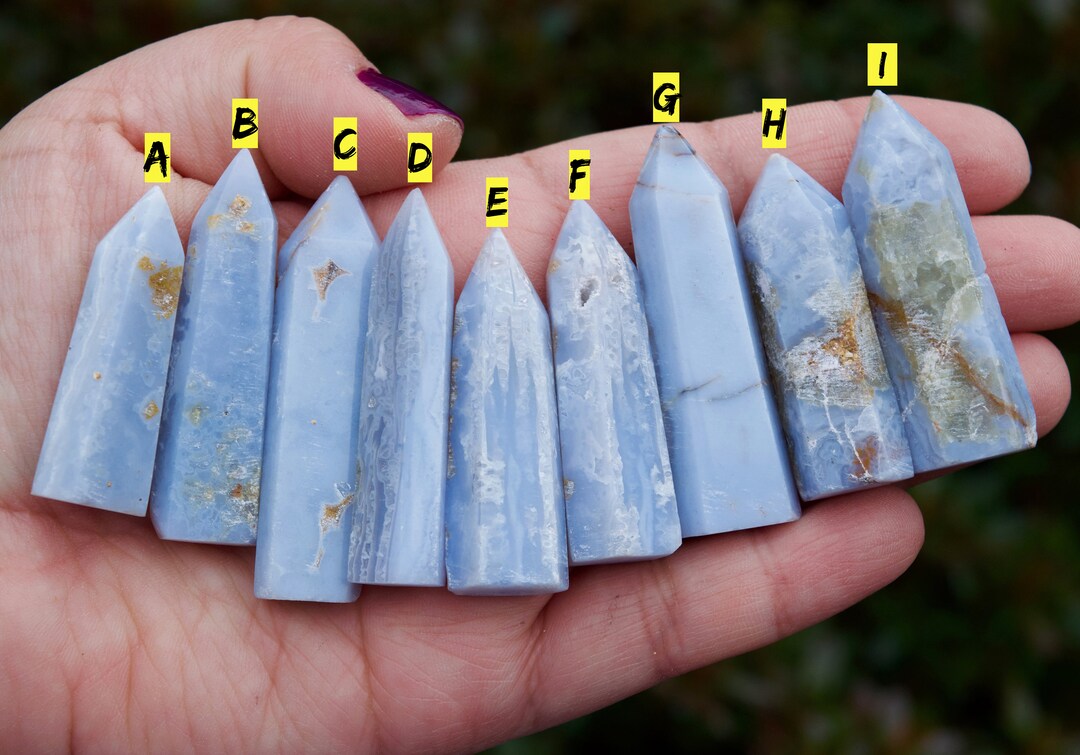 Mini Blue Lace Agate Tower From Namibia - Etsy