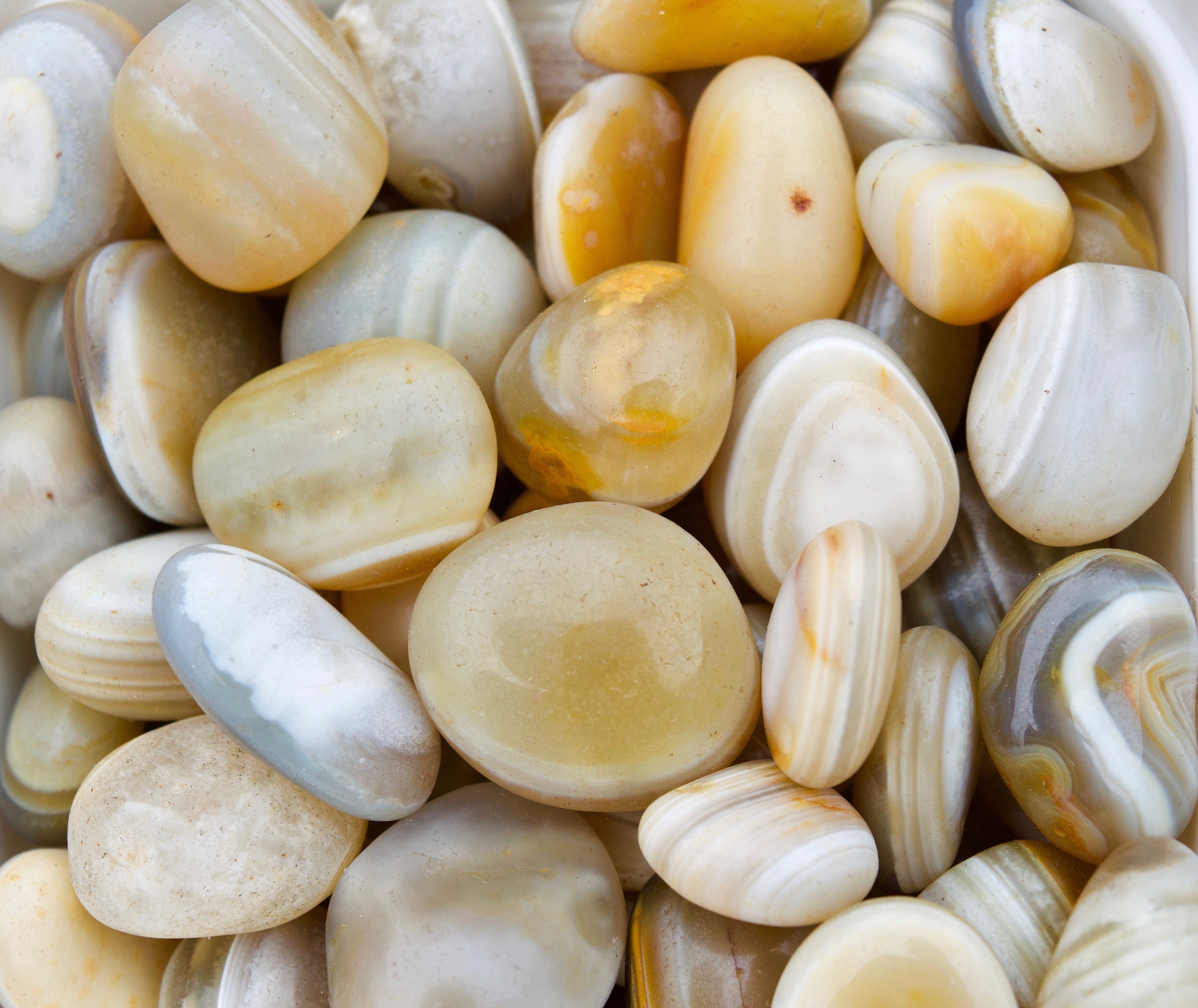 Banded Chalcedony Tumbled Stones Multiple Quantity Options | Etsy