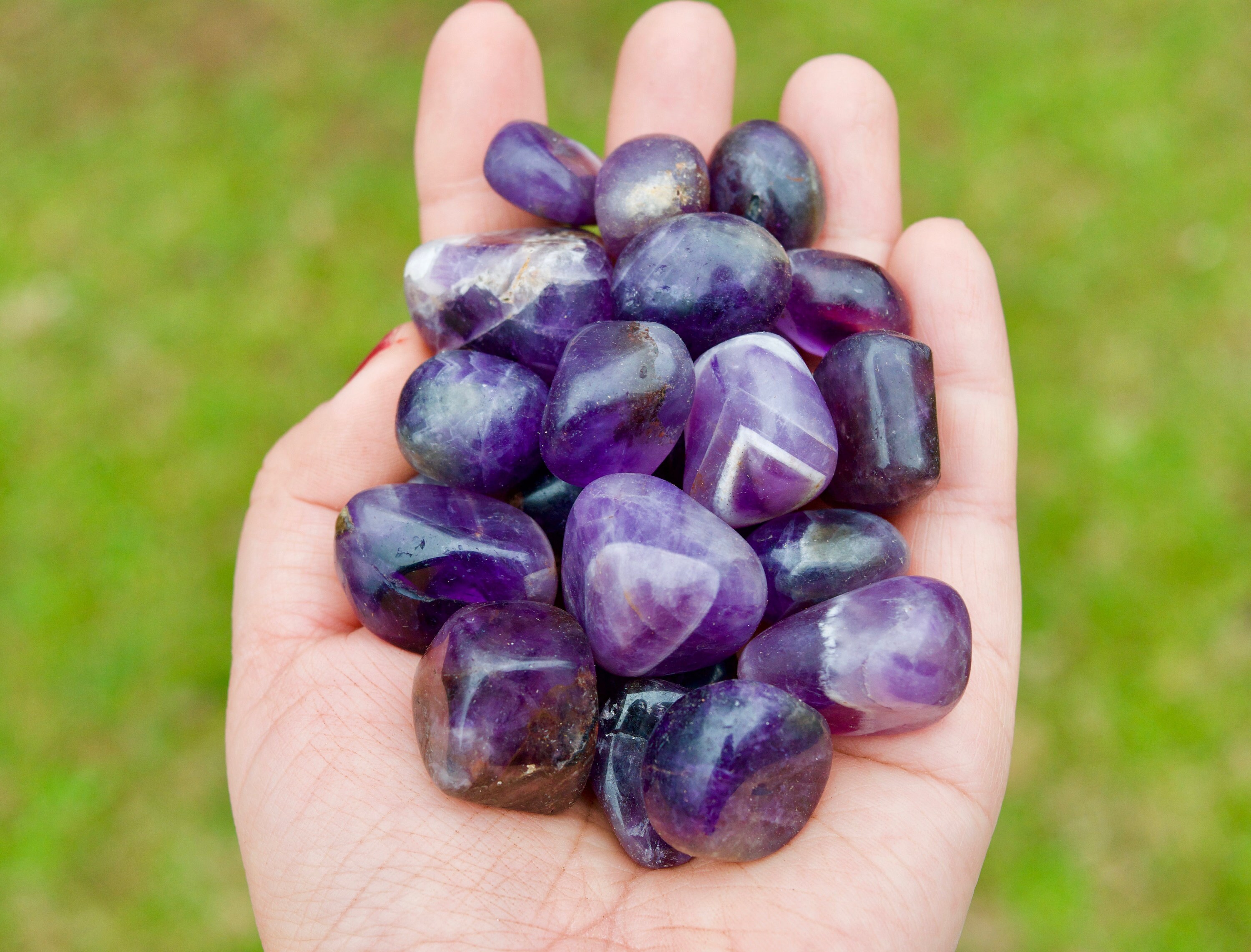 Amethyst Tumbled Stones 4 Oz 8 Oz 16 Oz 32 Oz | Etsy