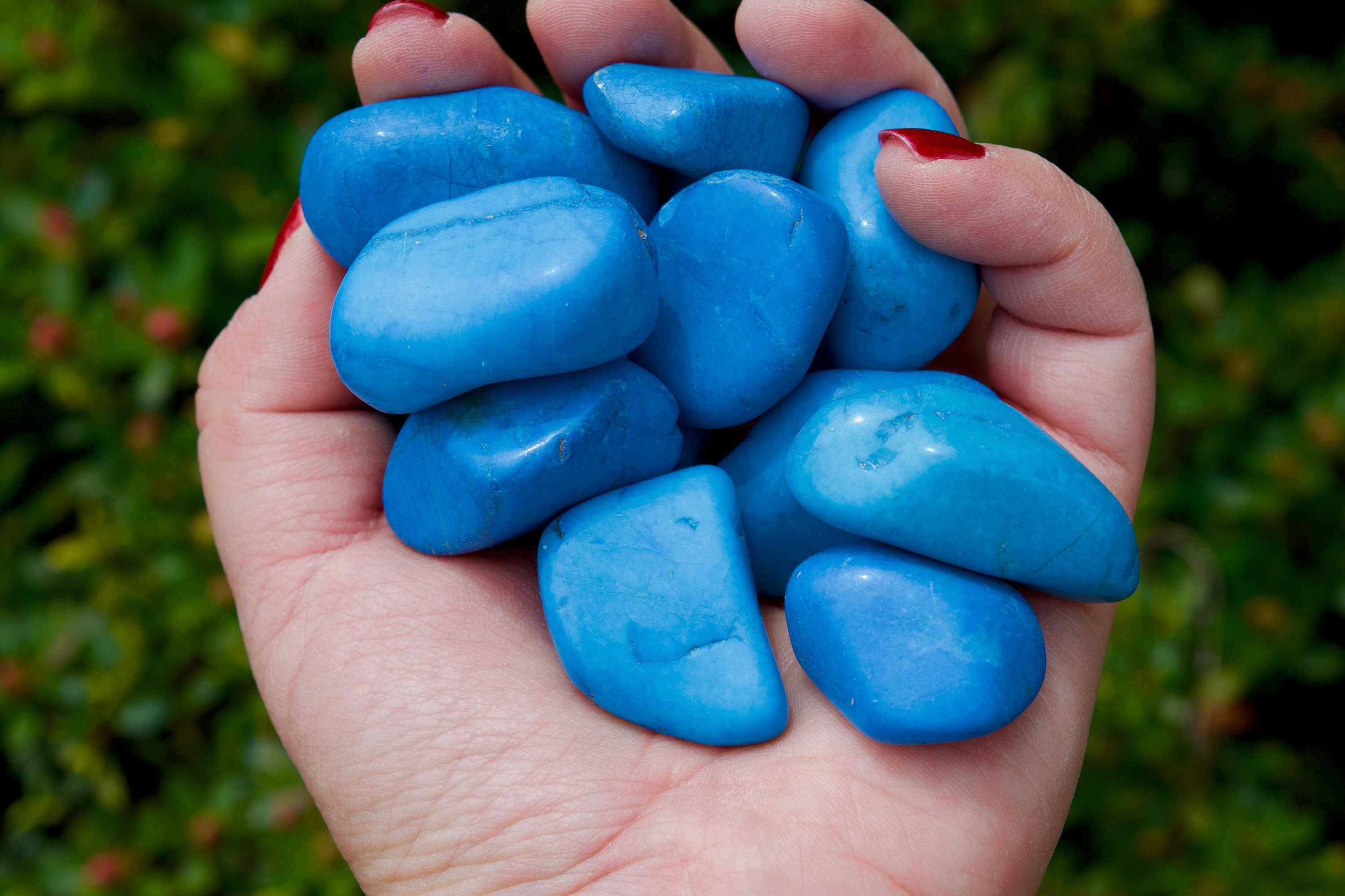 Blue Howlite Tumbled Stone From South Africa - Etsy