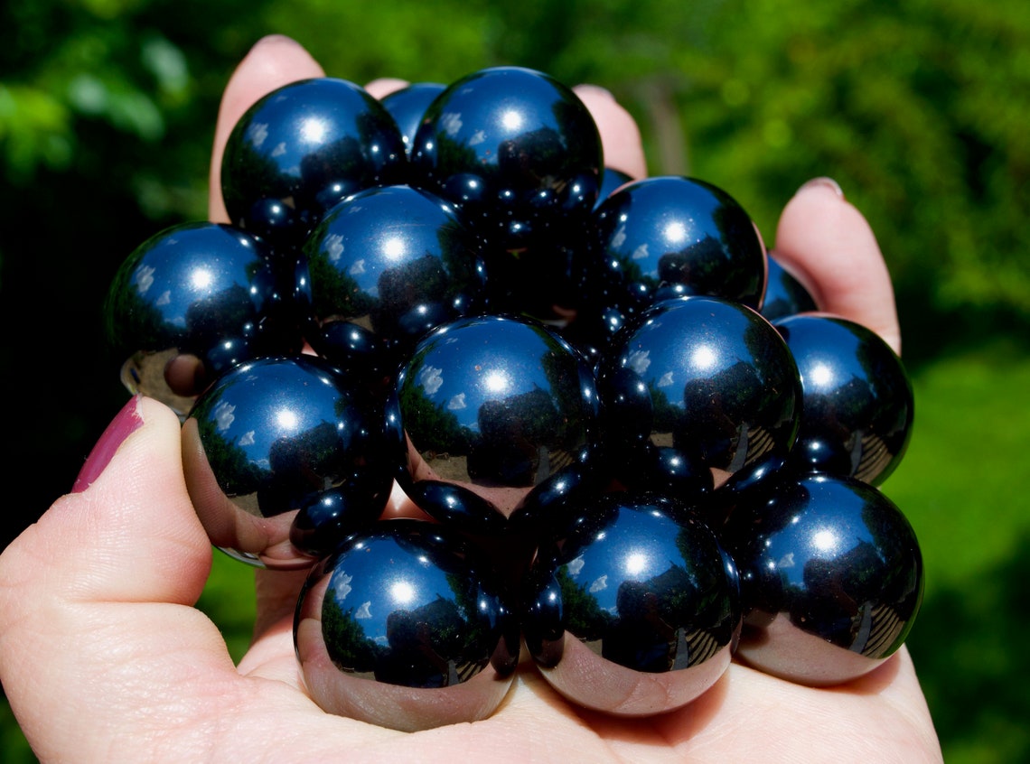 2 Magnetic Hematite Spheres Pair of Magnetic Hematite | Etsy