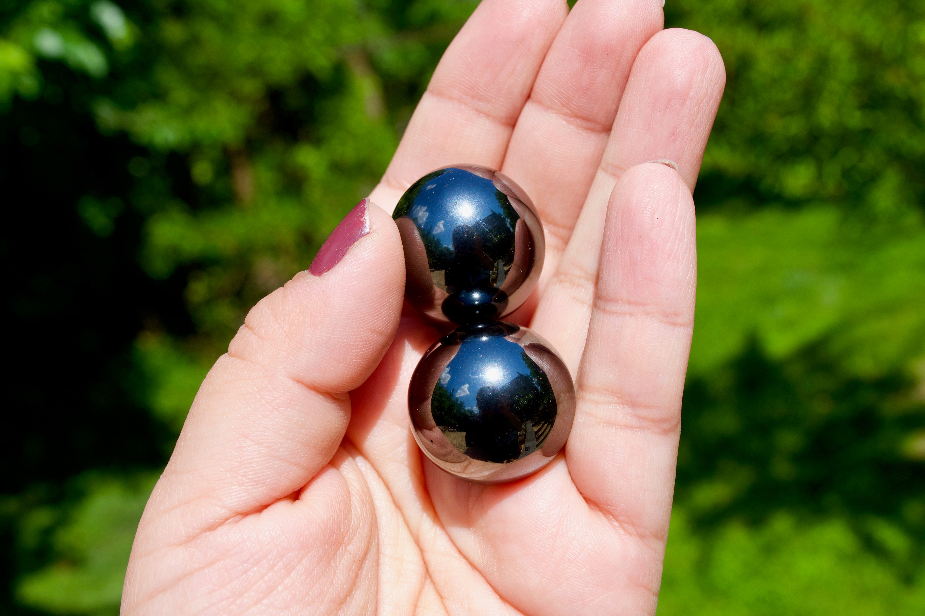 2 Magnetic Hematite Spheres Pair of Magnetic Hematite | Etsy