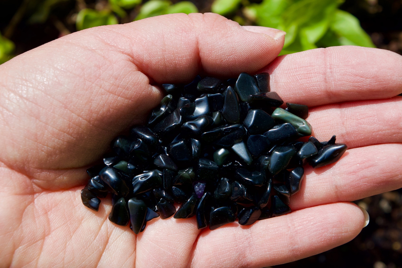 Obsidian Chips 2oz 56g Crystal Affirmationi Am - Etsy