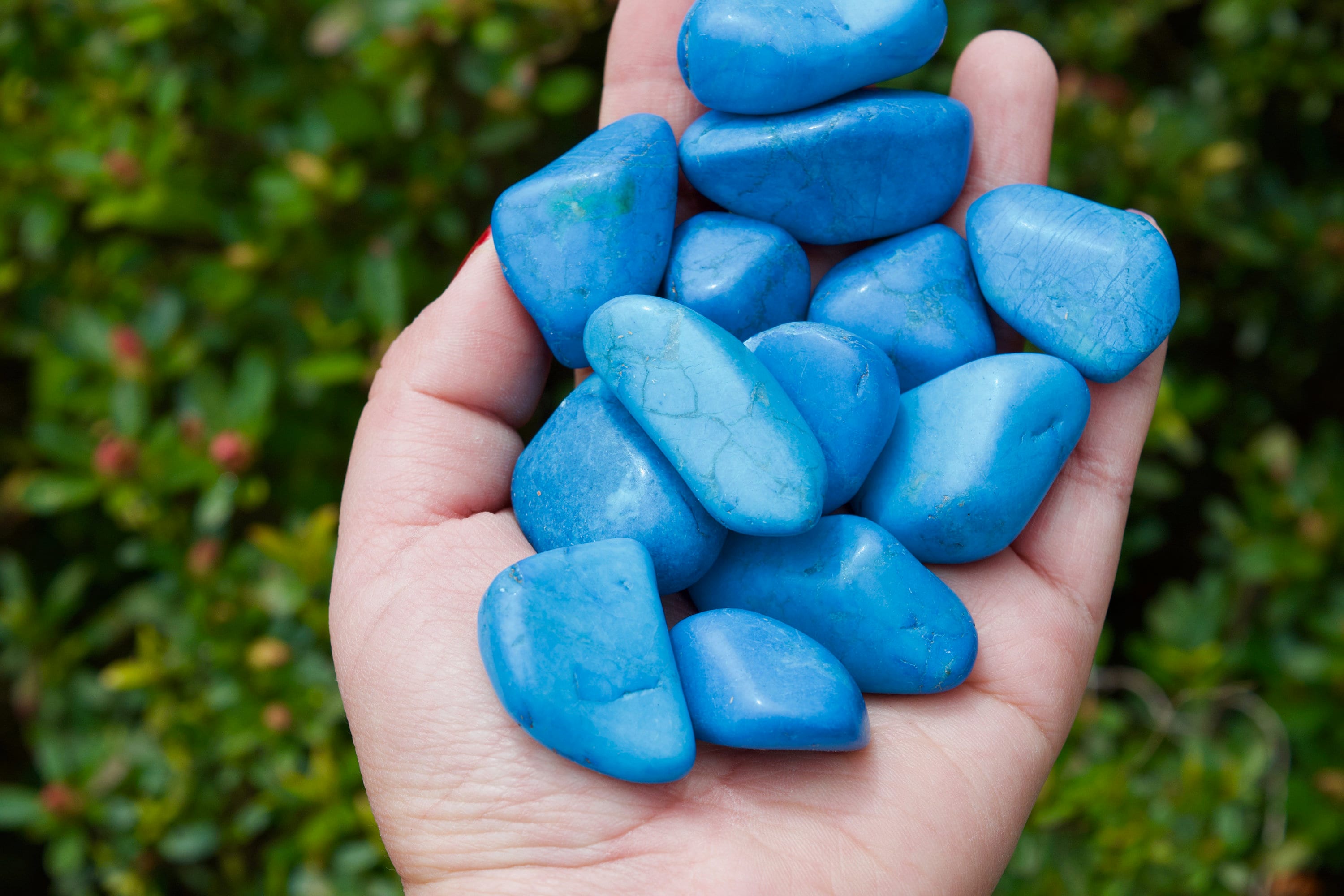 Blue Howlite Tumbled Stone from South Africa | Etsy