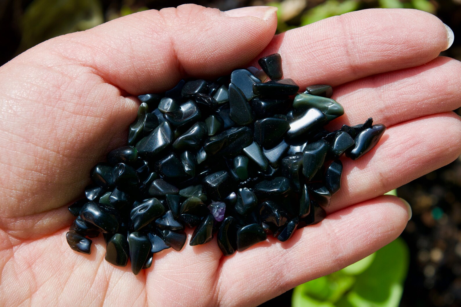 Obsidian Chips 2oz 56g Crystal Affirmationi Am - Etsy