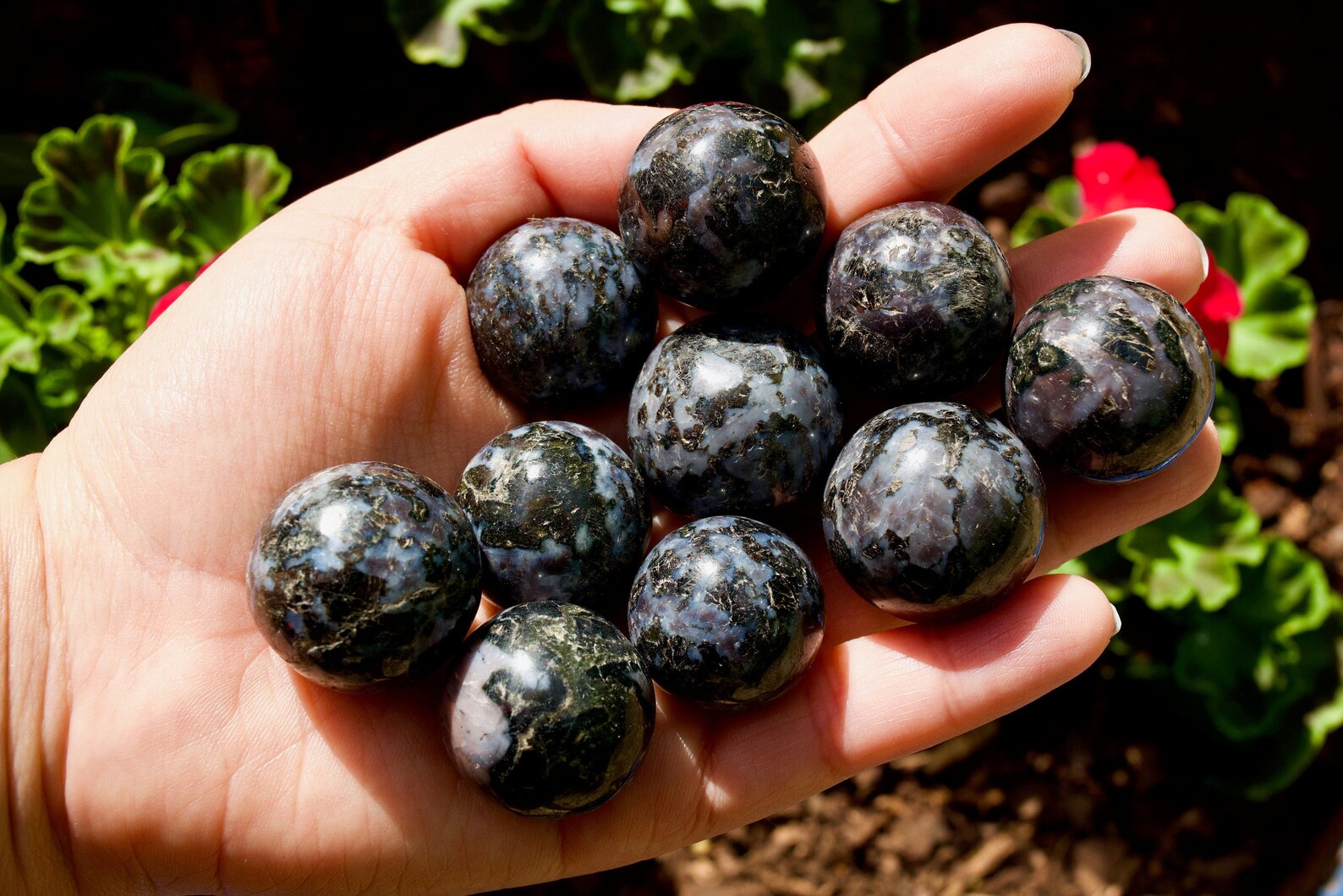 Indigo Gabbro Sphere 26MM to 28MM | Affirmation" I Enter the World of ...