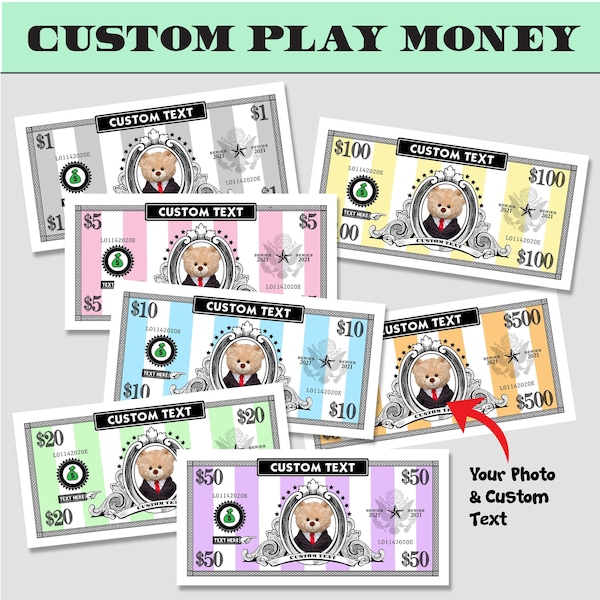 Custom Play Money - Etsy