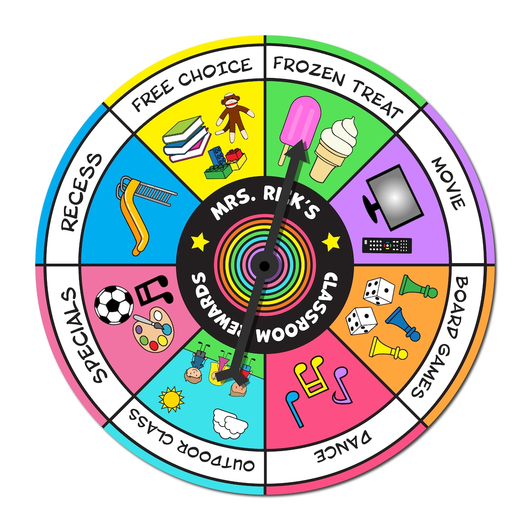 Personalized Classroom Rewards Wheel Teacher Rewards Spinner - Etsy