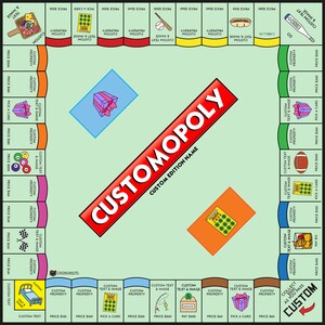 Customopoly Game BOARD FILE: Customized Digital Download Personalized ...