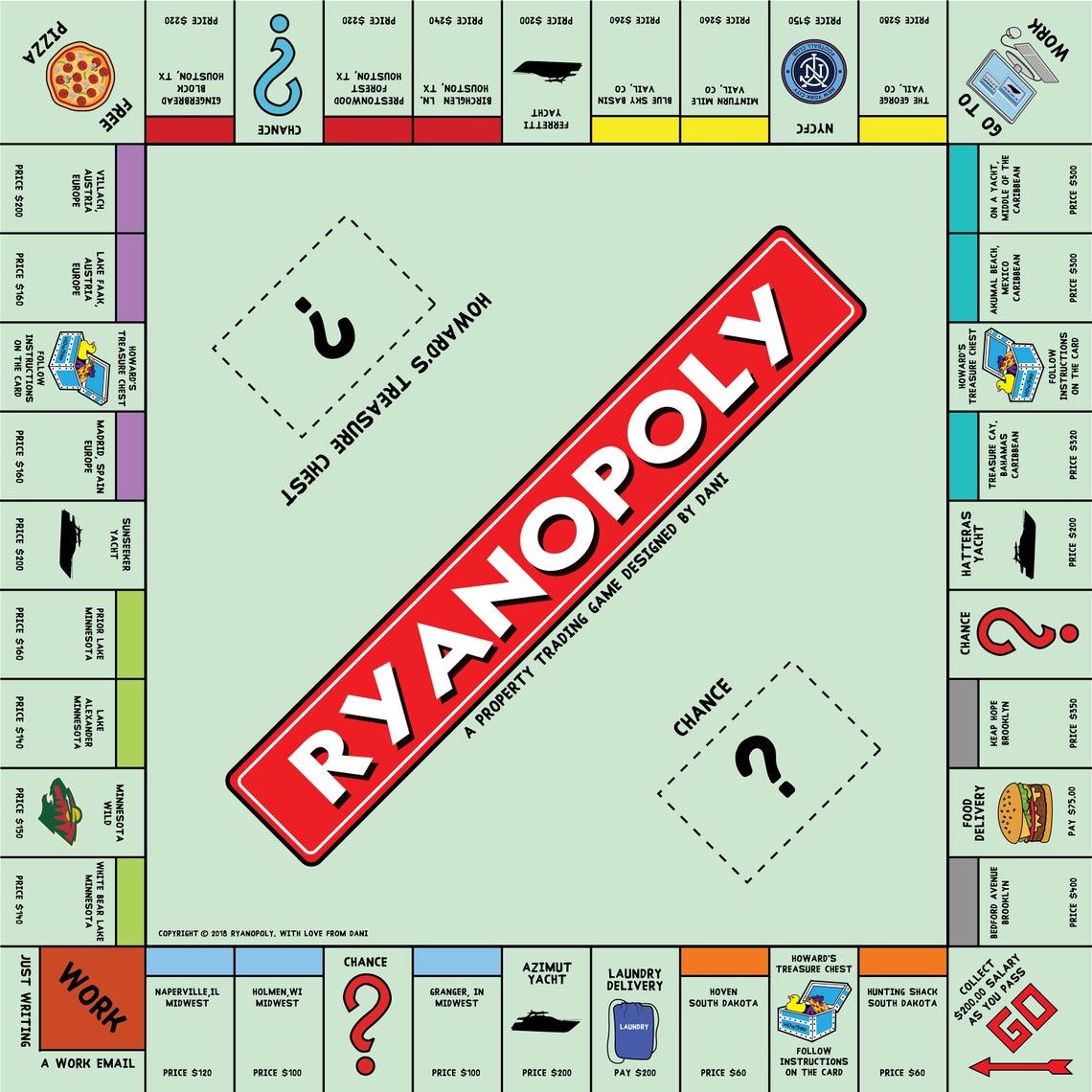 Monopoly Board Poster-Custom Designed Image-Digital File ONLY | Etsy