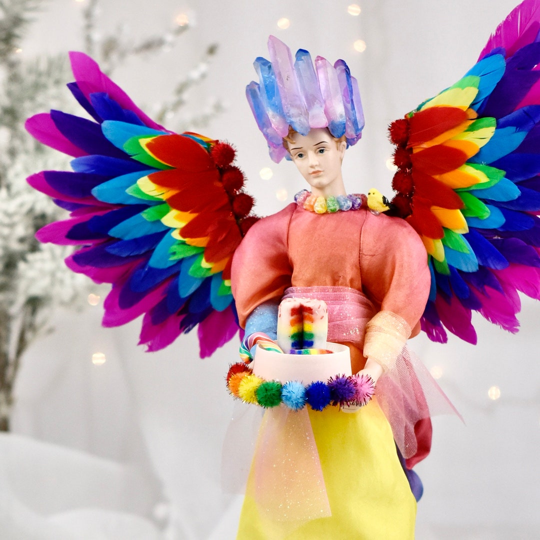 Gabriel, One-of-a-kind Tree Topper Angel by R. Noelle - Etsy