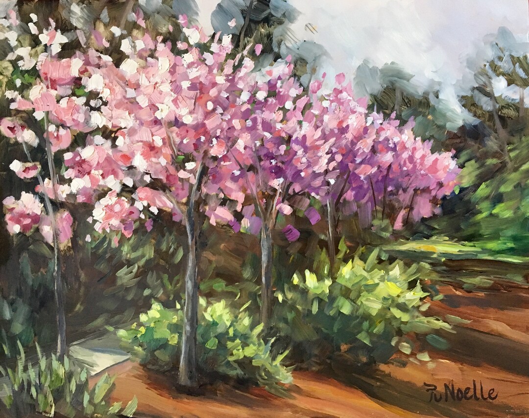 Spring Cherry Blossom Original Oil Painting by R. Noelle - Etsy