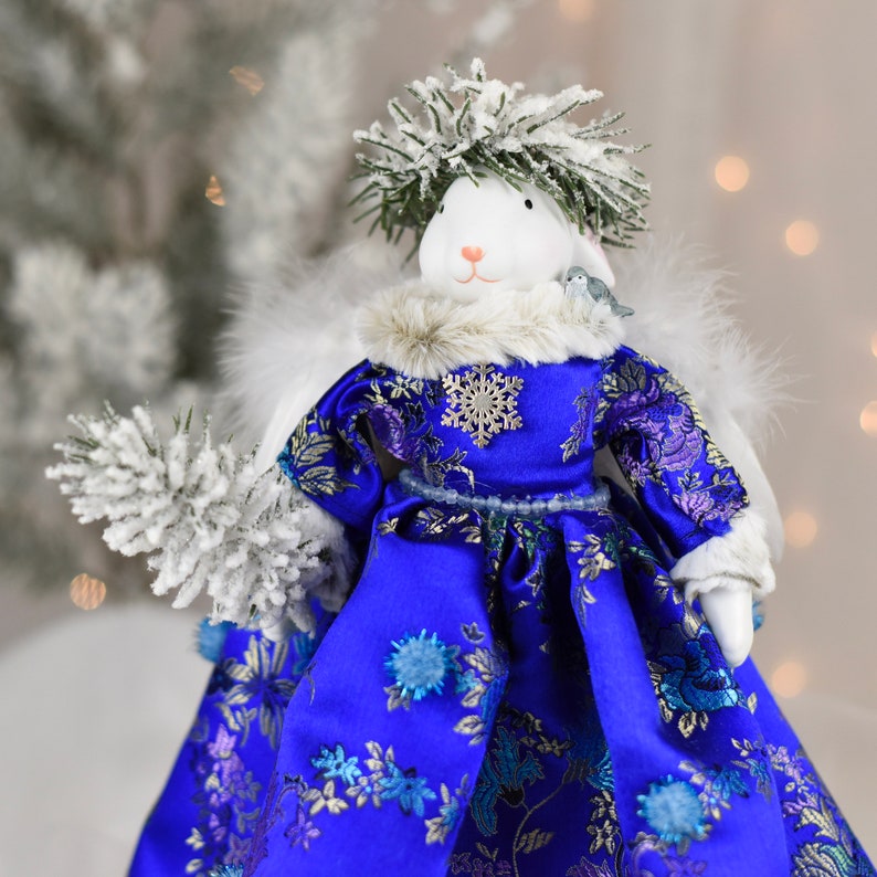 Beatrice Bunny One-of-a-Kind Tree Topper Angel by R. Noelle | Etsy