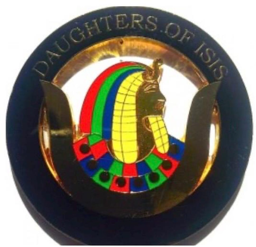 Masonic Daughters of Isis Black and Golden Cut Out Alloy Zinc Car ...