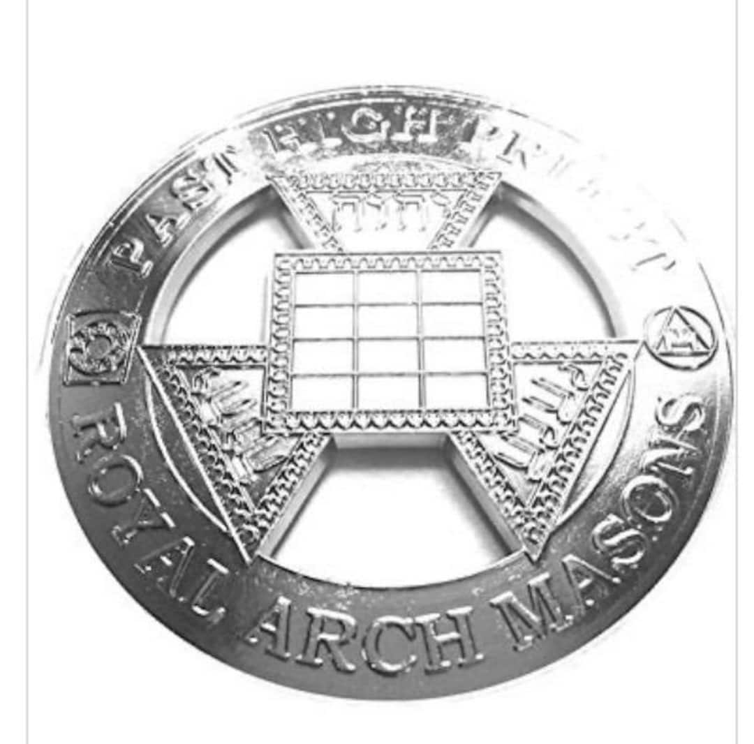 Masonic Royal Arch High Priest Chrome Alloy 3 Inches Round Auto Car ...