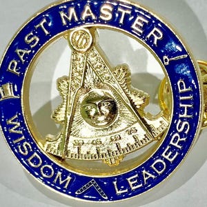 Masonic Past Master Large Lapel Pin 1.25 Inches for Blue Lodge Member ...