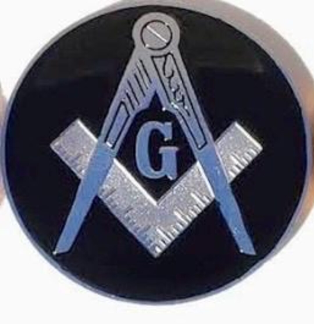 Master Mason Blue Lodge Black and Silver Square and Compass G Aluminum ...