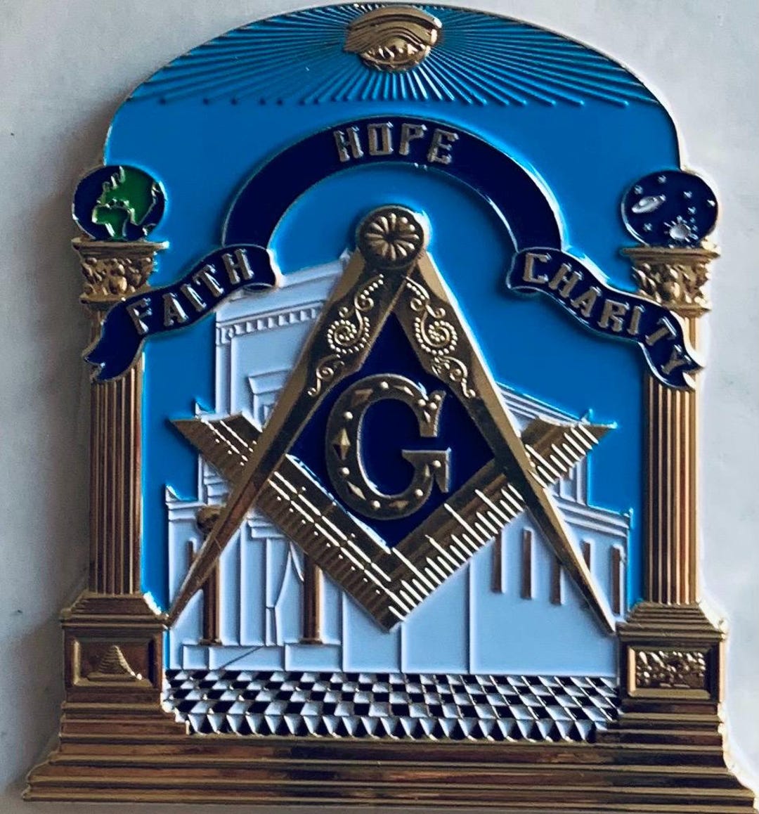 F-H-C Masonic Plate Car Emblem Masons for Blue Lodge Member of the ...