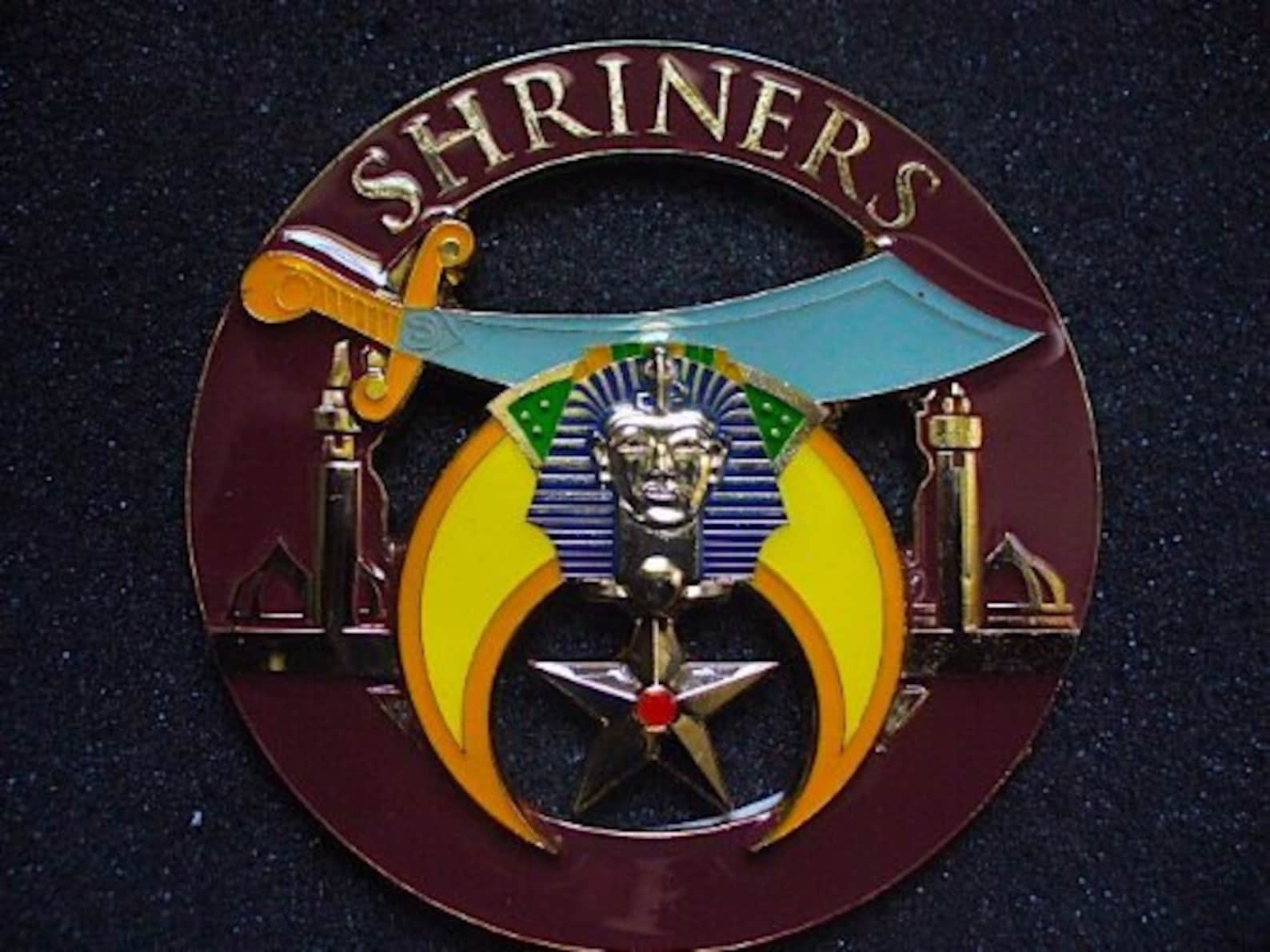 Masonic Shriners Auto Car Emblem 3" Heavy Alloy Rust Resistant Metal ...