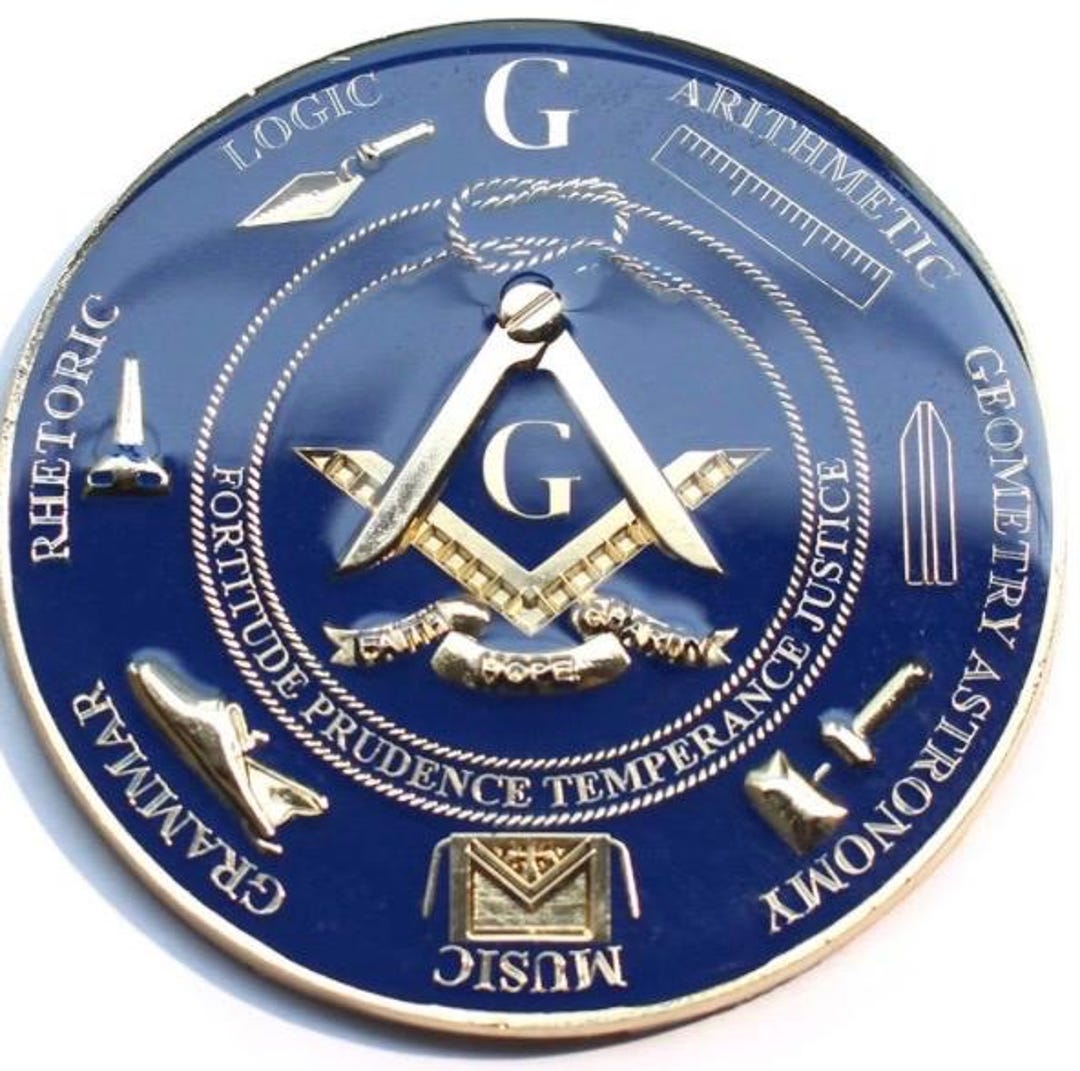 Masonic Master Mason Heavy Alloy Metal Automobile Car Truck Blue and ...