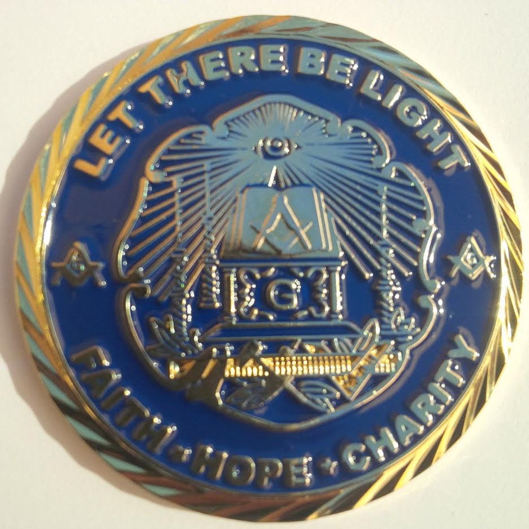 Masonic Let There Be Light Commemorative 1.75 Inches Two Face Coin - Etsy