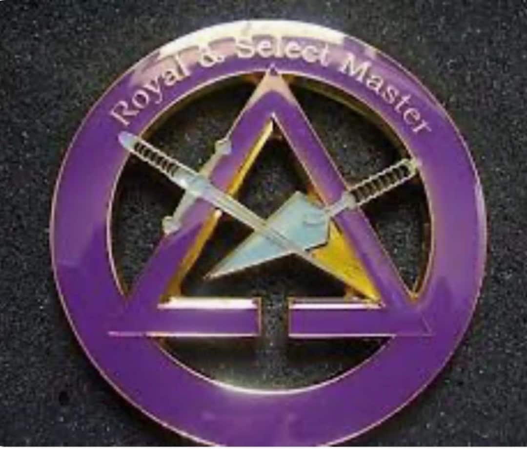 Masonic Cryptic Masonry Royal and Select Master Mason Auto Car Metal ...