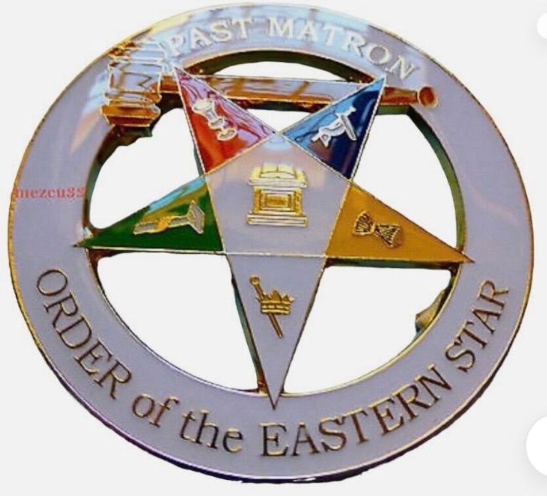 Masonic Past Matron Prince Hall Heavy Metal Car Emblem With Brilliant ...