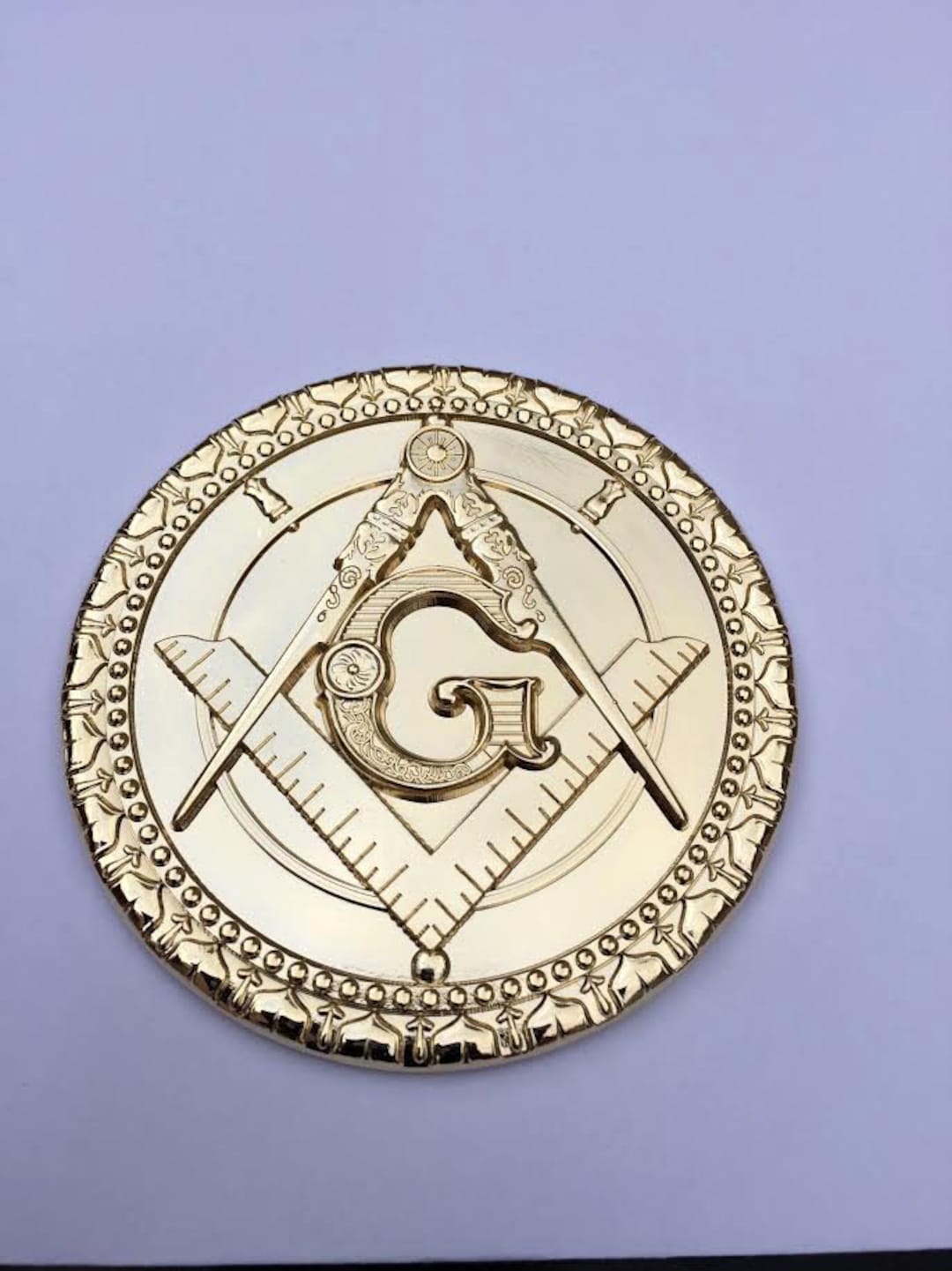 Masonic Master Mason Heavy Stainless Steel Automobile Car Emblem Golden ...